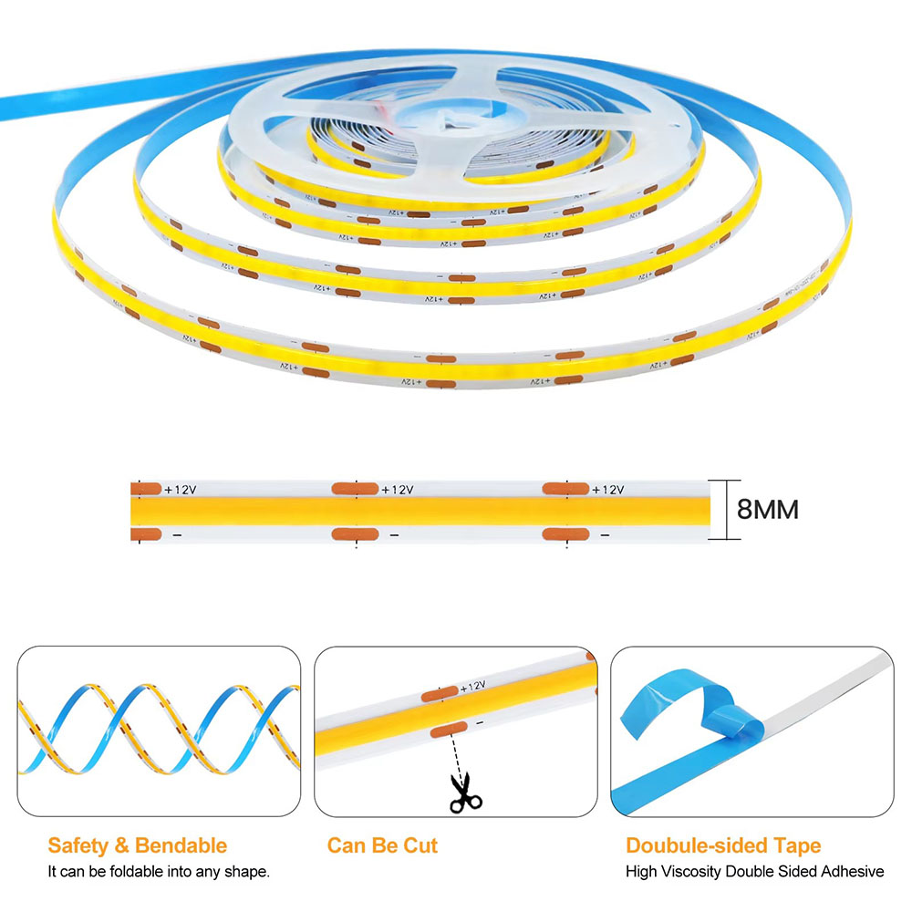 COB Strip Light 320 Led Mật Độ Cao Linh Hoạt COB Đèn Led RA90 Ấm Thiên ...