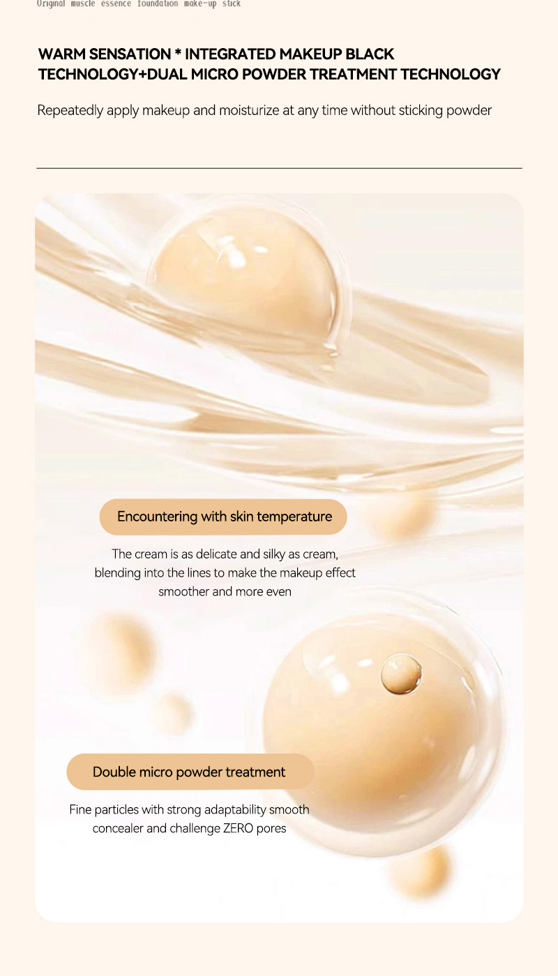 Kem nền che khuyết điểm Hydrating Stick Foundation BrighTening Hydrating Skin Moisture, Sweat ...