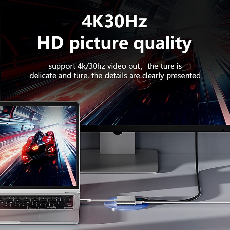 Cổng USB Type C HUB 3in1 4K HDMI Adapter USB3.0 PD 87W Sạc Bộ Chuyển Đổi Kim Loại OTG Cho PC ...