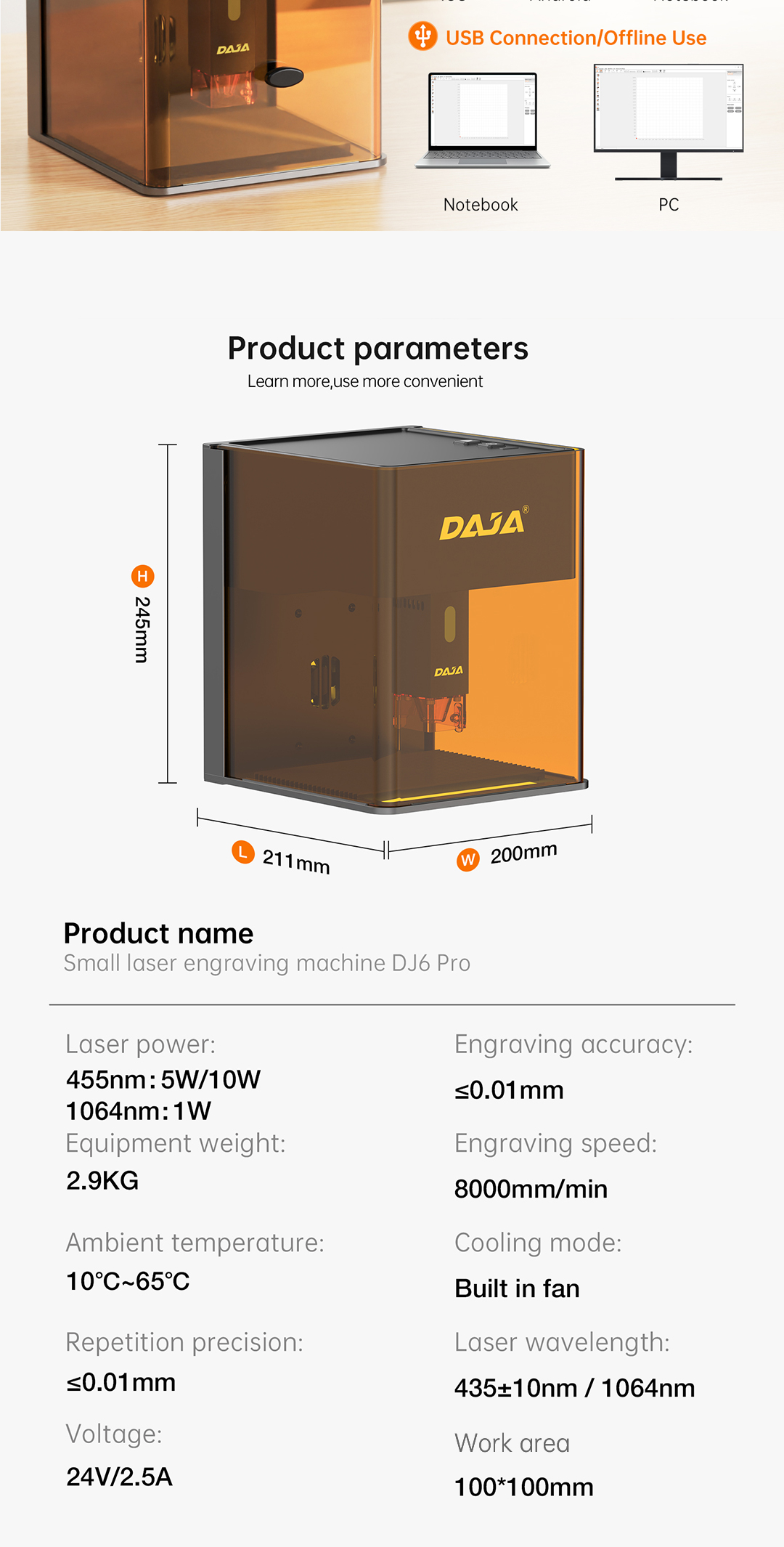 Daja DJ6 Pro Khắc Laser Máy In Khắc Doanh Nghiệp Nhỏ Để Tự Động Đánh ...