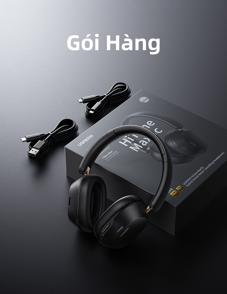 UGREEN HiTune Max5c Tai nghe loại bỏ tiếng ồn chủ động lai Tai nghe ...