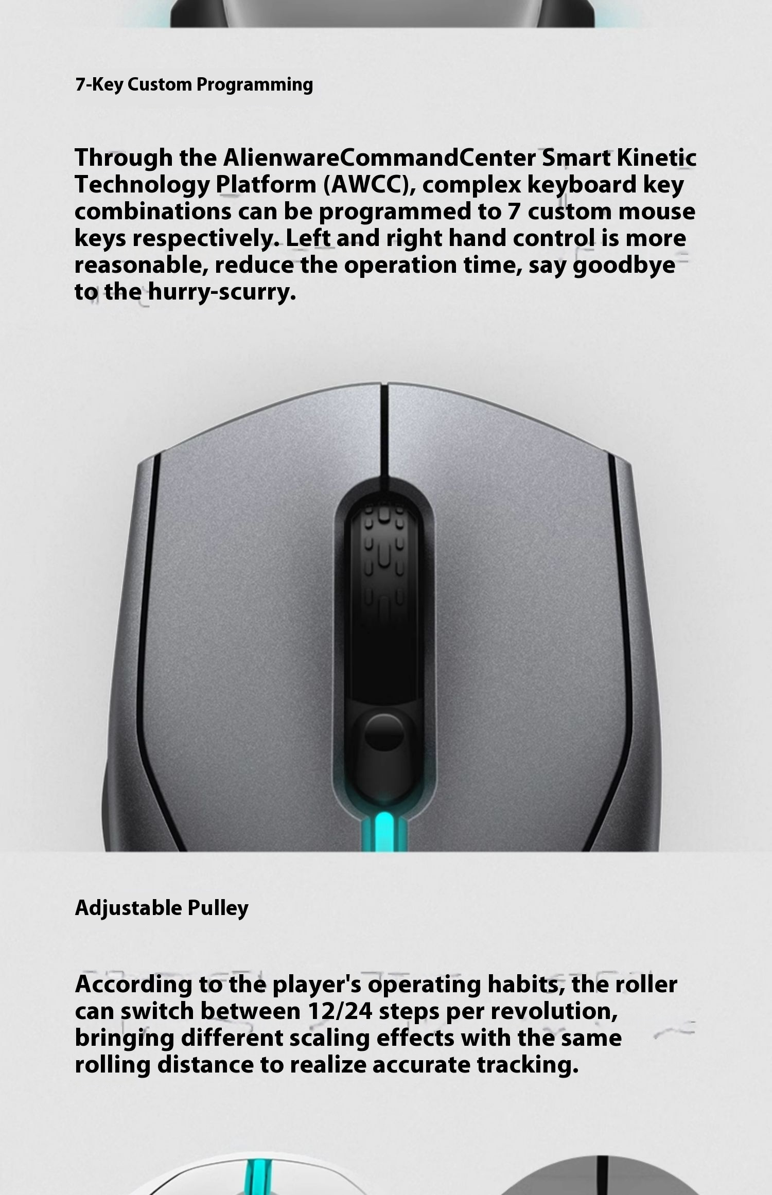 Chuột không dây Alienware Aw610m Chế độ kép Chuột chơi game tùy chỉnh ...