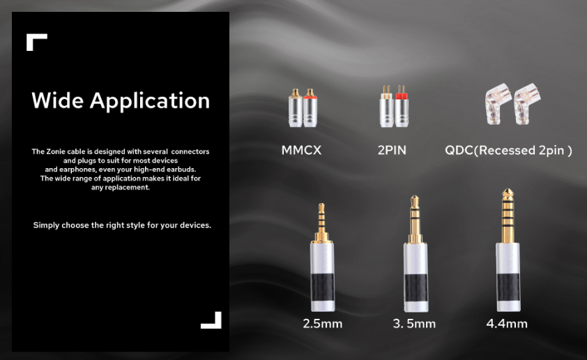 Cáp mạ bạc Tripowin Zonie 16 lõi Cáp tai nghe SPC QDC MMCX 2 PIN CHO KZ ZS10 PRO2 7HZ ZERO 2 ...