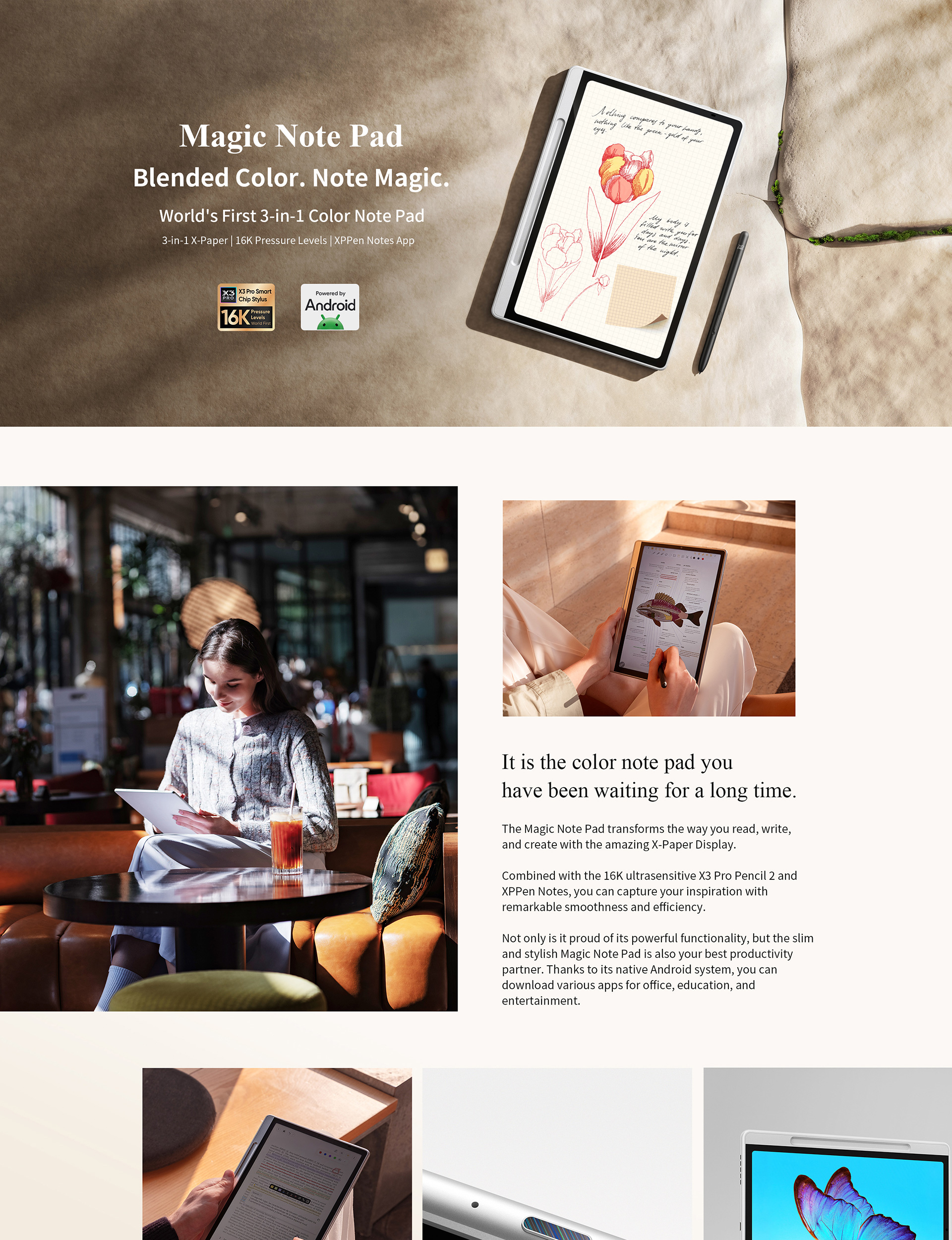 Sổ tay điện tử Máy đọc sách XPPen Magic Note Pad 10,95inch Bảng ghi chú ...