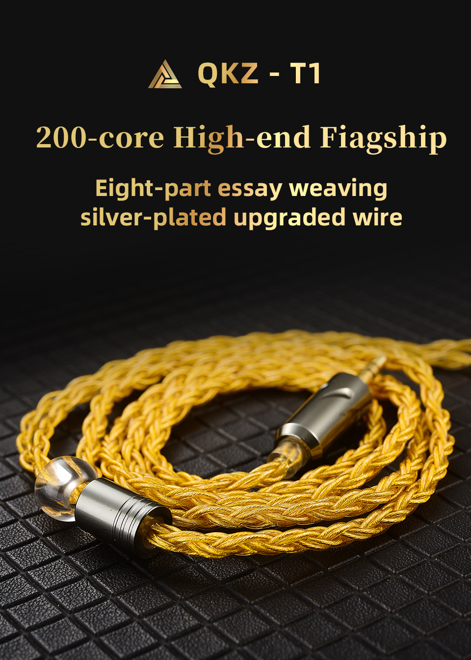 Cáp nâng cấp QKZ T1 200 màu 8 sợi OFC Mạ bạc cho KZ EDX PRO Castor PRO ZS10 PRO AS16 | Shopee ...