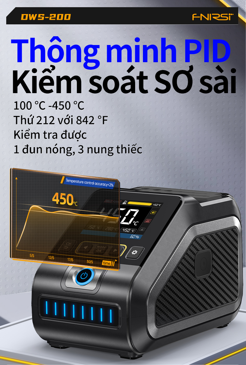 Fnirsi DWS-200 200W Điện Trả Lại Làm Nóng Hàn Sắt Staion C210 C245 Hàn ...