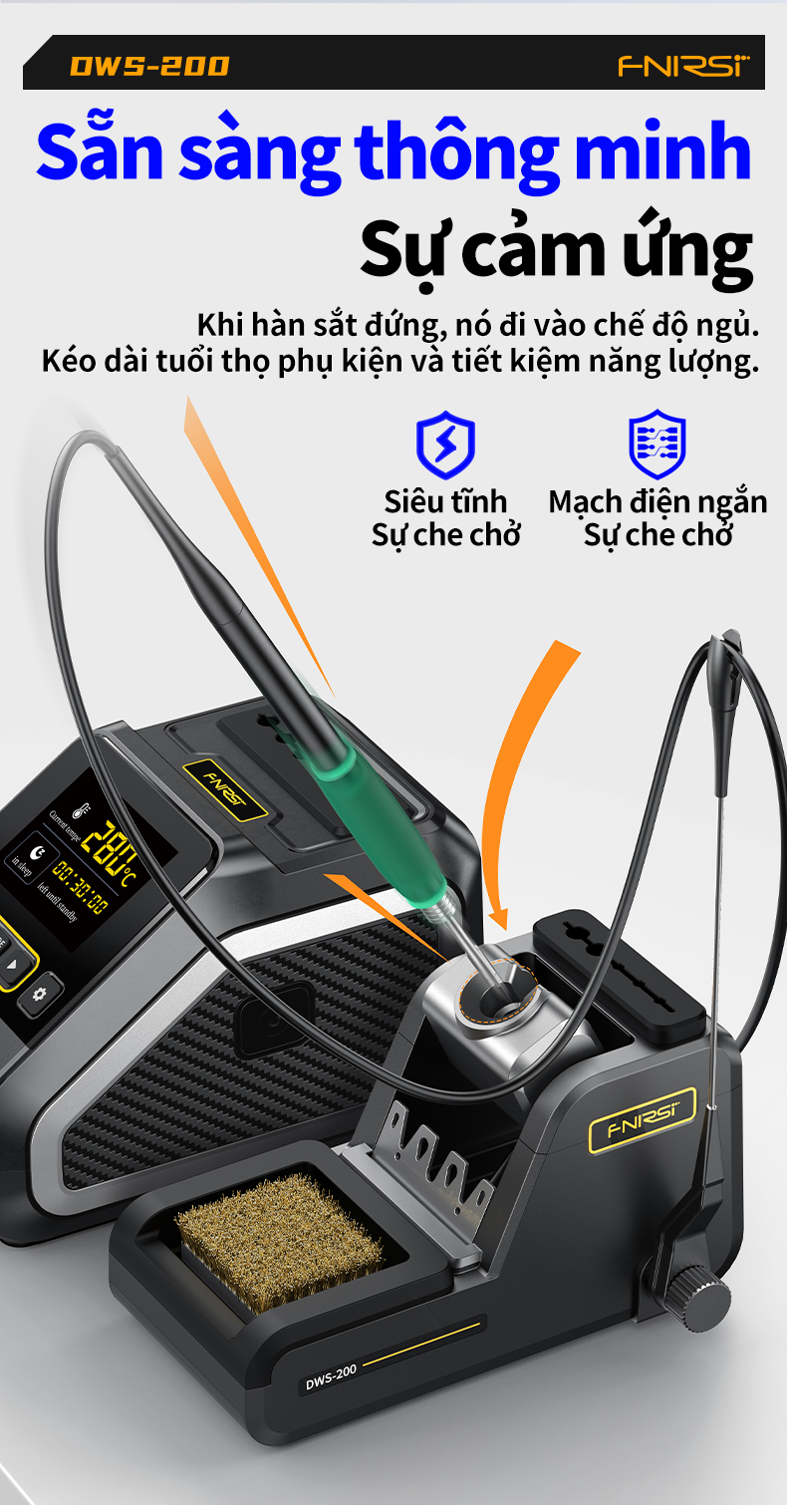 Fnirsi DWS-200 200W Điện Trả Lại Làm Nóng Hàn Sắt Staion C210 C245 Hàn ...