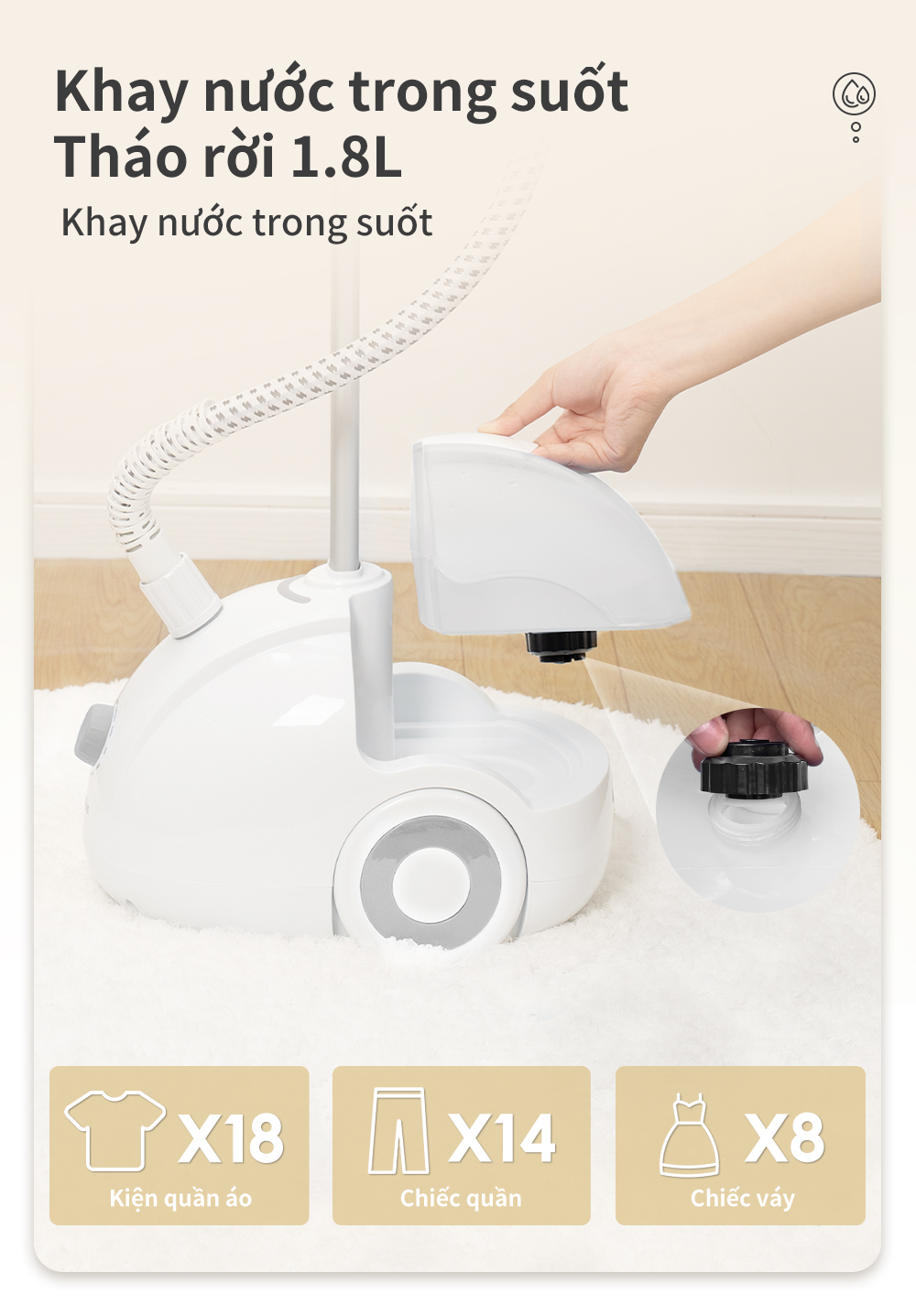 Simplus Bàn Ủi Hơi Nước Đứng Công Suất Lớn 2000W – Dung Tích 1.8L ...