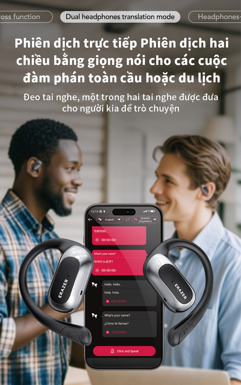 Lenovo Erazer X5 Tai Nghe Bluetooth Dịch Tai nghe Bluetooth 5.4 OWS Tai nghe thể thao IPX5 không ...