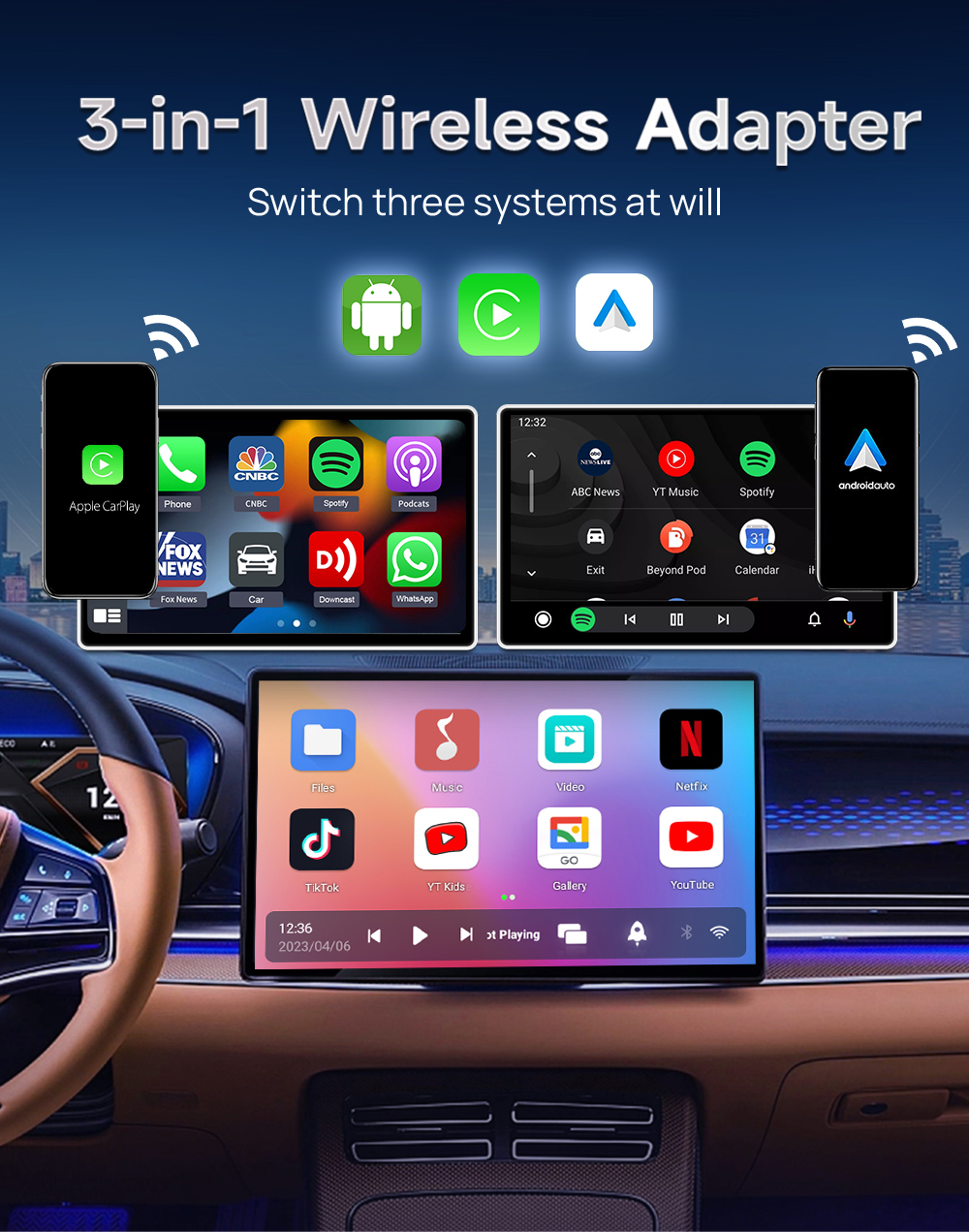 Tbox-lite S Carlinkit Android 9.0 / carplay / Android auto / Wireless / Type-C / HDMI / YouTube ...