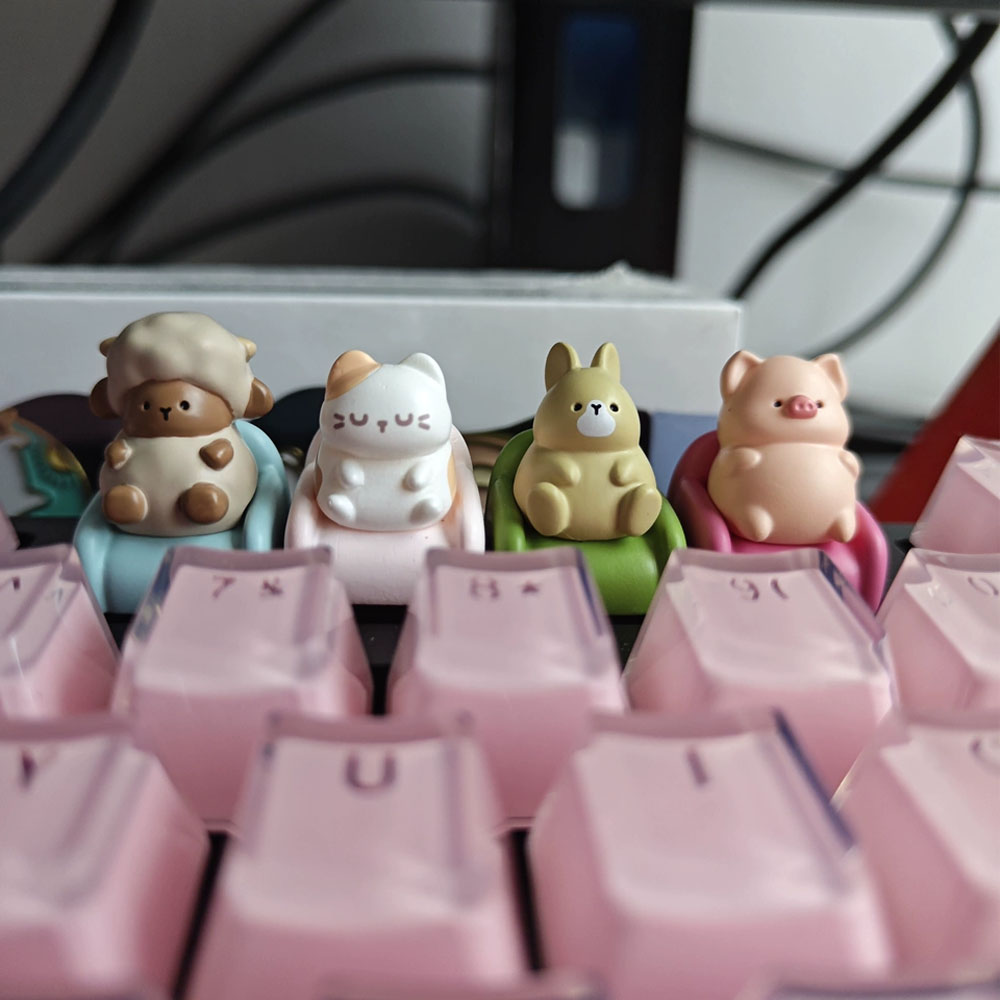 Voi Keycap Dễ Thương Sáng Tạo Cá Tính Xanh Voi Nhựa Keycaps Mèo ...