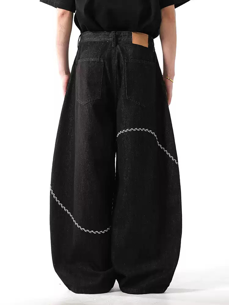 Quần jean nam Trail Echo Mùa hè mới phong cách Mỹ đơn giản retro đa năng quần ống rộng | Shopee ...