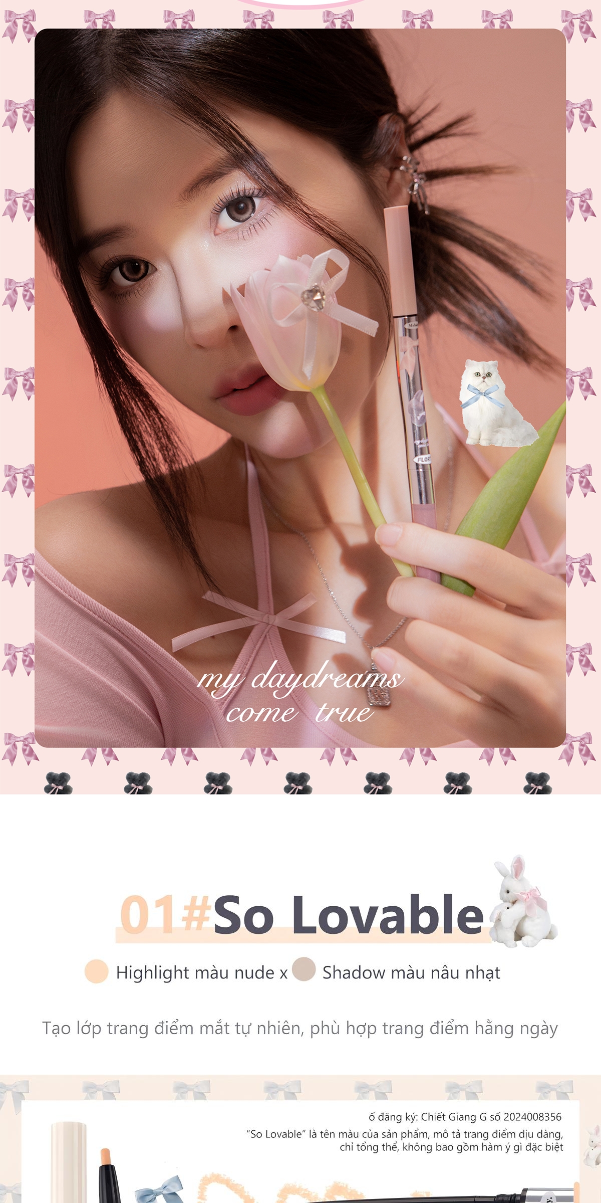 Bút chì Aegyo-sal hai đầu FLORTTE Mesmerizing Princess (4 Màu) 200mg / 700mg FLORTTE Offical ...