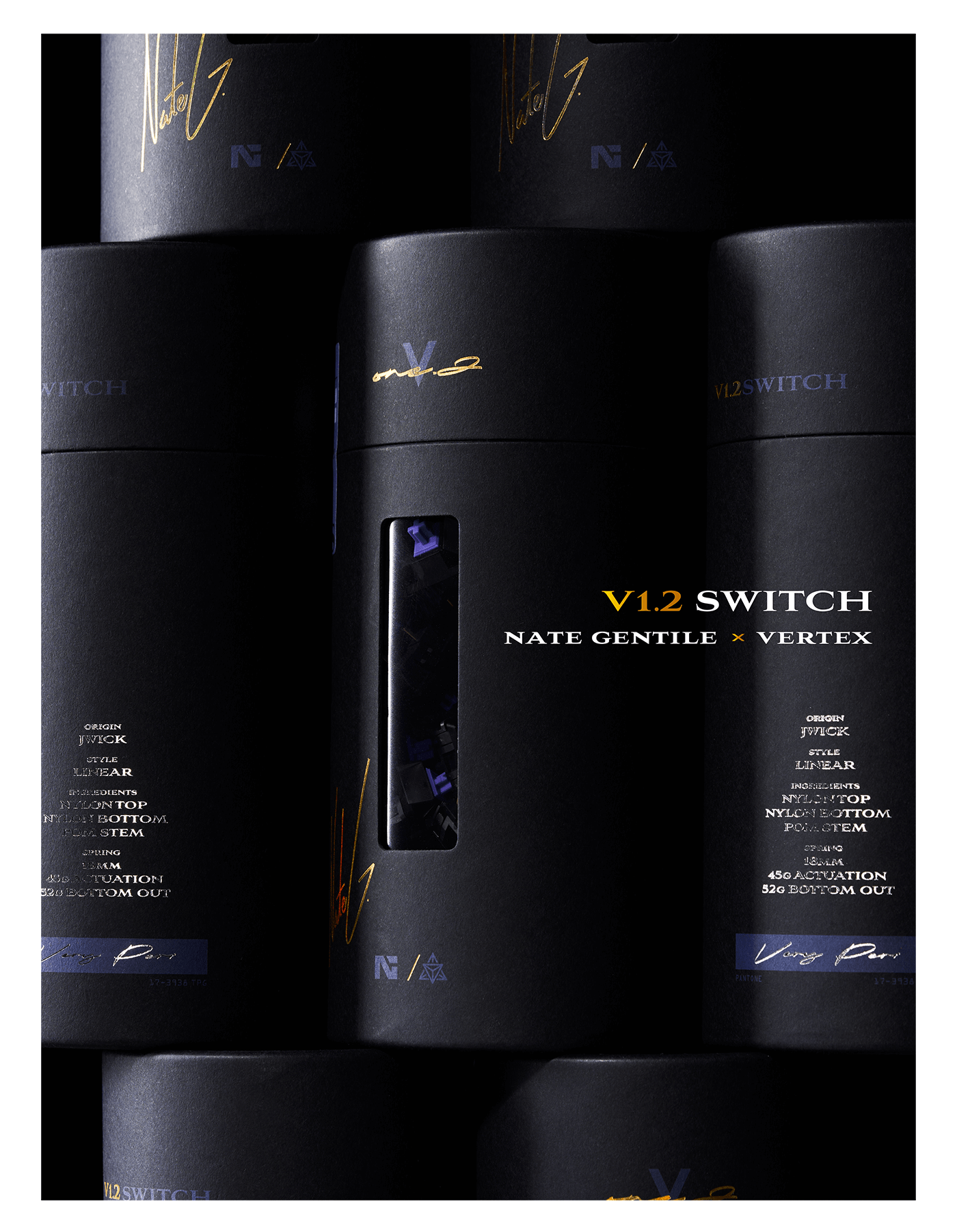 Vertex V1.2 Factory Lubed 5Pin Switch Bàn phím cơ JWICK DIY Công tắc ...