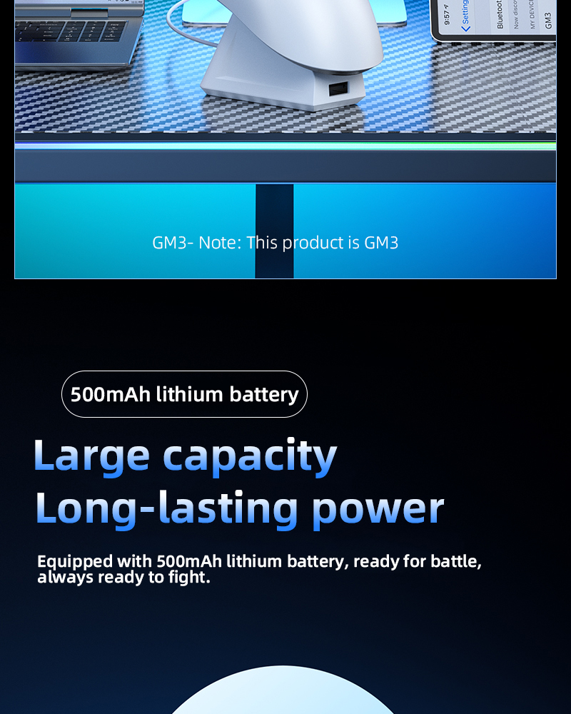 Chuột không dây AULA LEOBOG GM3 GM3SE Siêu nhẹ 500mAh Pin cấp 6 DPI Hỗ trợ ba chế độ cho trò ...