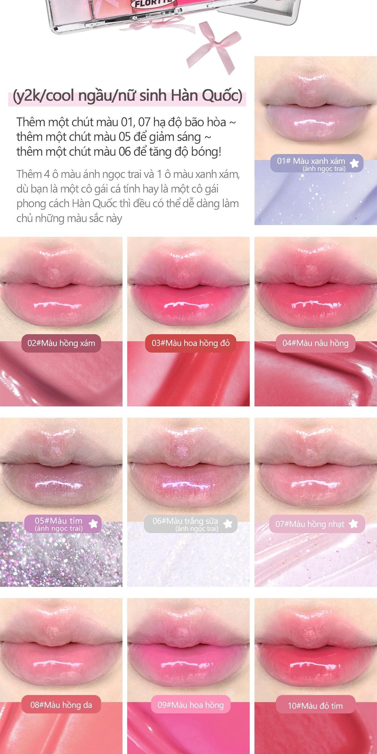 Son Bóng FLORTTE Peng Peng Princess Series 10 Màu (3 Màu) 17g FLORTTE ...