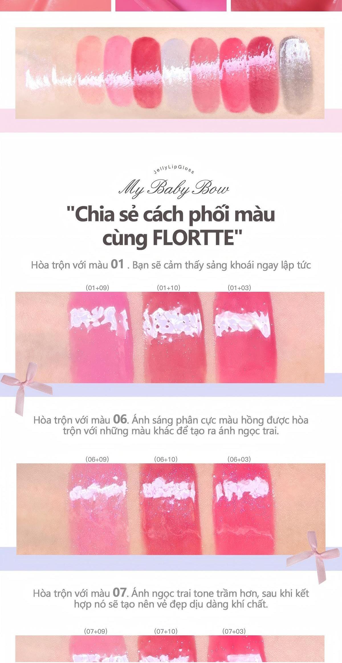 Son Bóng FLORTTE Peng Peng Princess Series 10 Màu (3 Màu) 17g FLORTTE ...