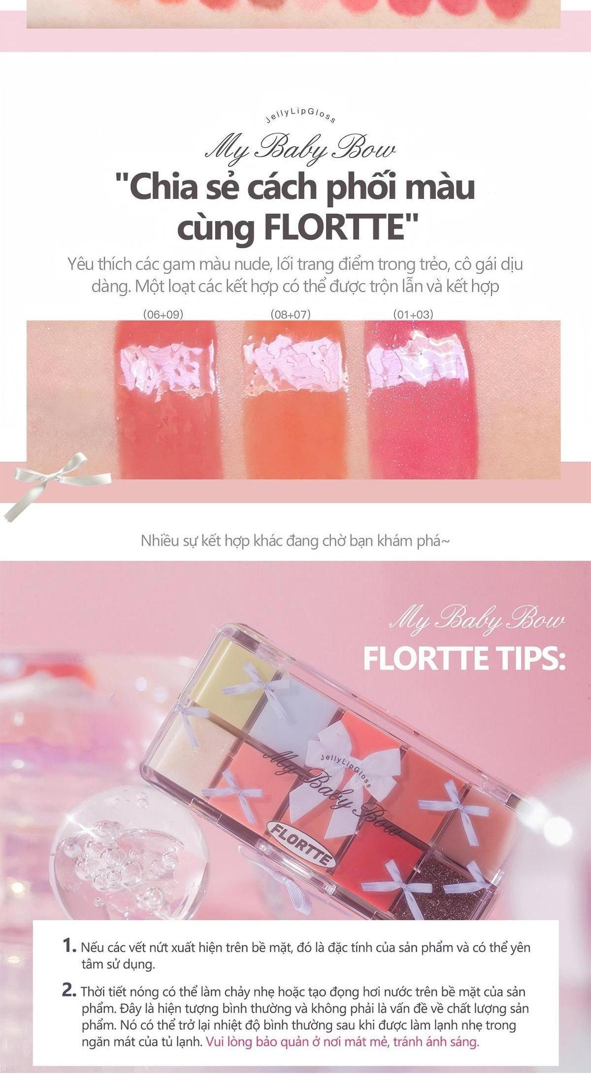 Son Bóng FLORTTE Peng Peng Princess Series 10 Màu (3 Màu) 17g FLORTTE ...