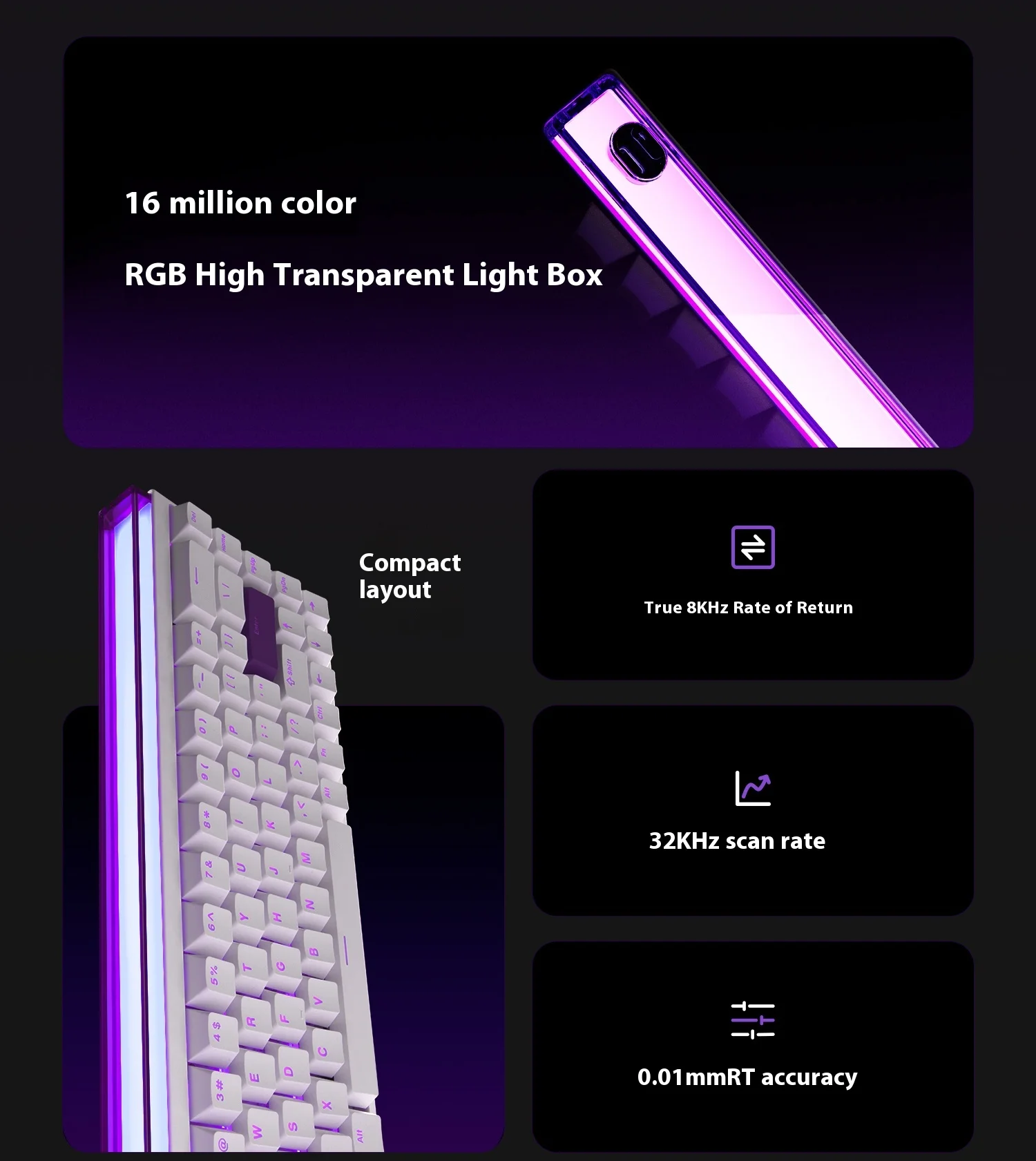 Mad NANO68 | Bàn phím chơi game không dây ba chế độ | Công tắc từ tính ...