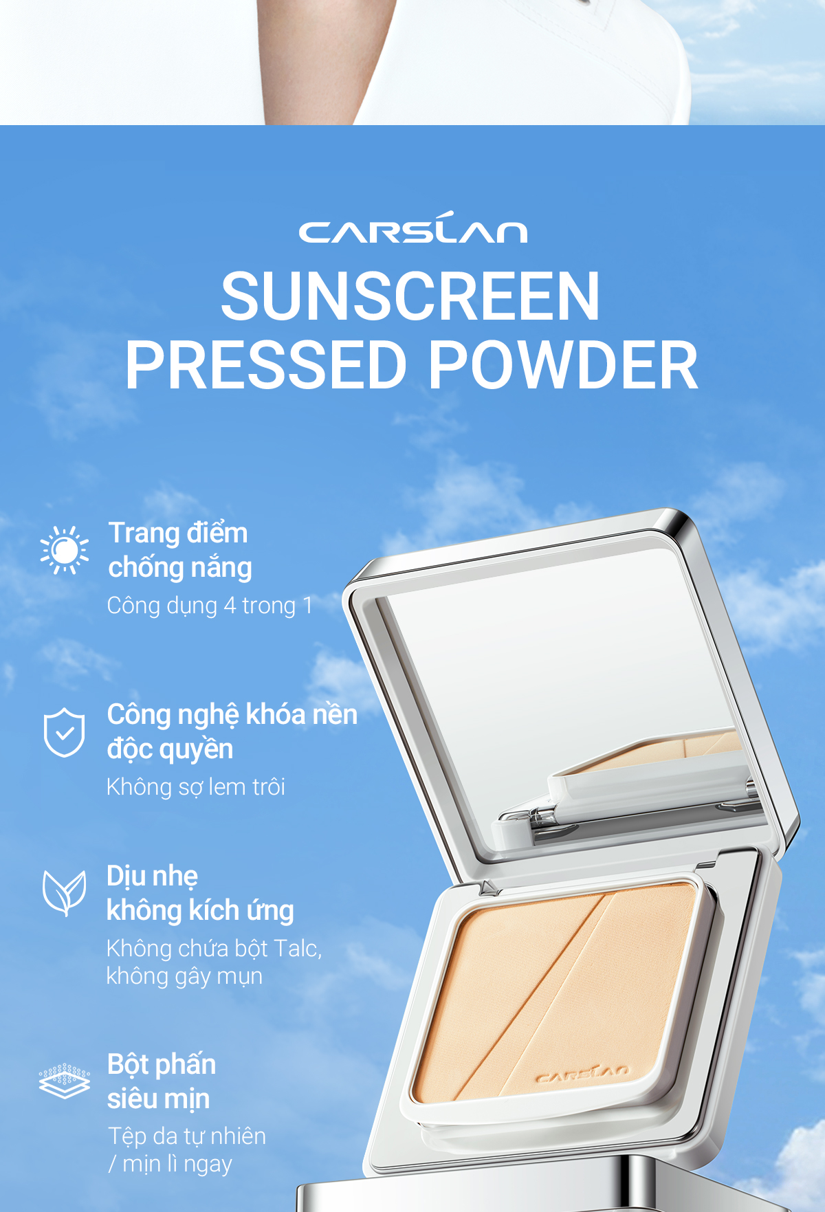 【Combo】Carslan Phấn nén White Magnet Chống nắng lâu dài SPF 50 + PA ...
