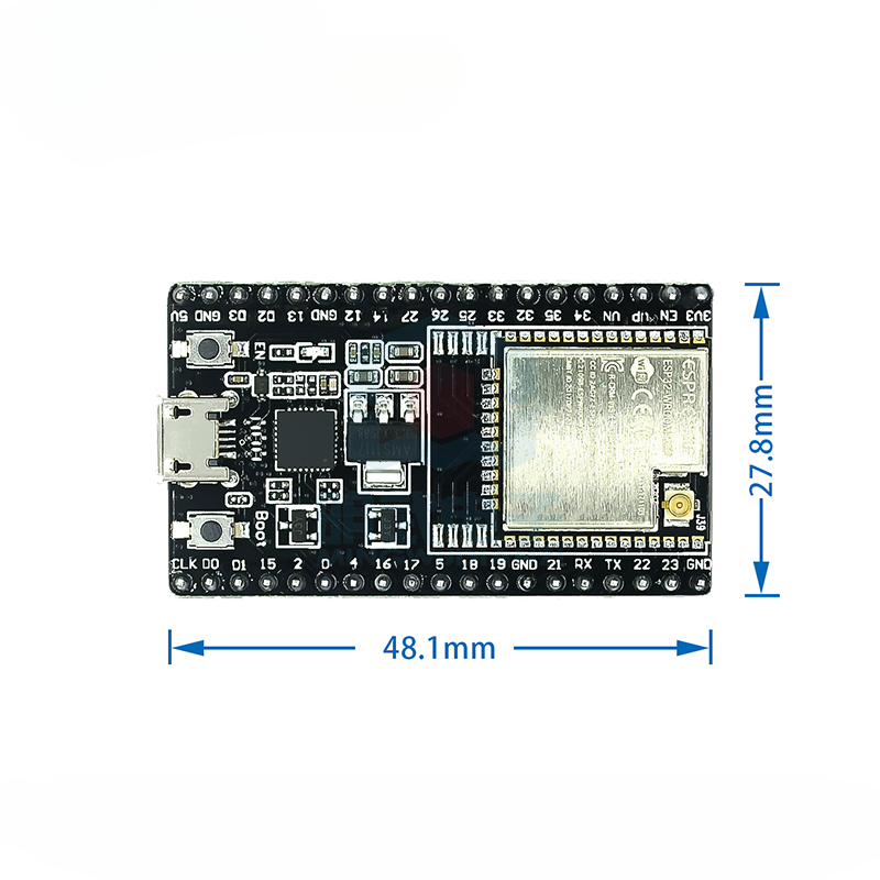 Bảng phát triển ESP32-DevKitC Bảng dưới cùng ESP32 có thể được trang bị mô-đun WROOM-32D / 32U ...