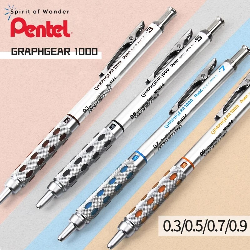 Bút chì cơ khí Pentel Nhật Bản PG1015 Graf-Gear 1000 0,3mm / 0,5mm / 0 ...