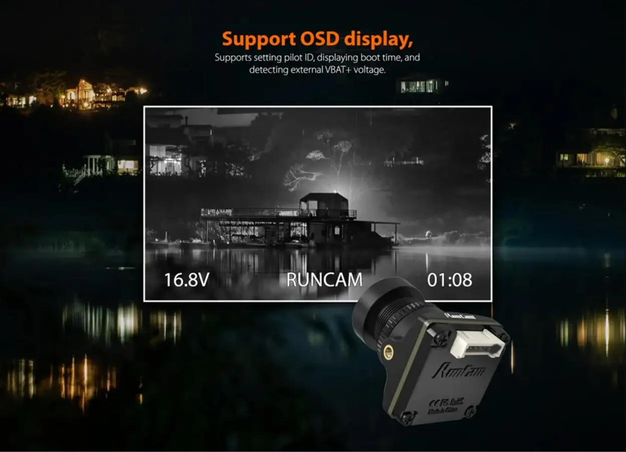 RunCam Night Eagle 3 V2 1500TVL Siêu Nhẹ FOVD NTSC / PAL CMOS FPV ...