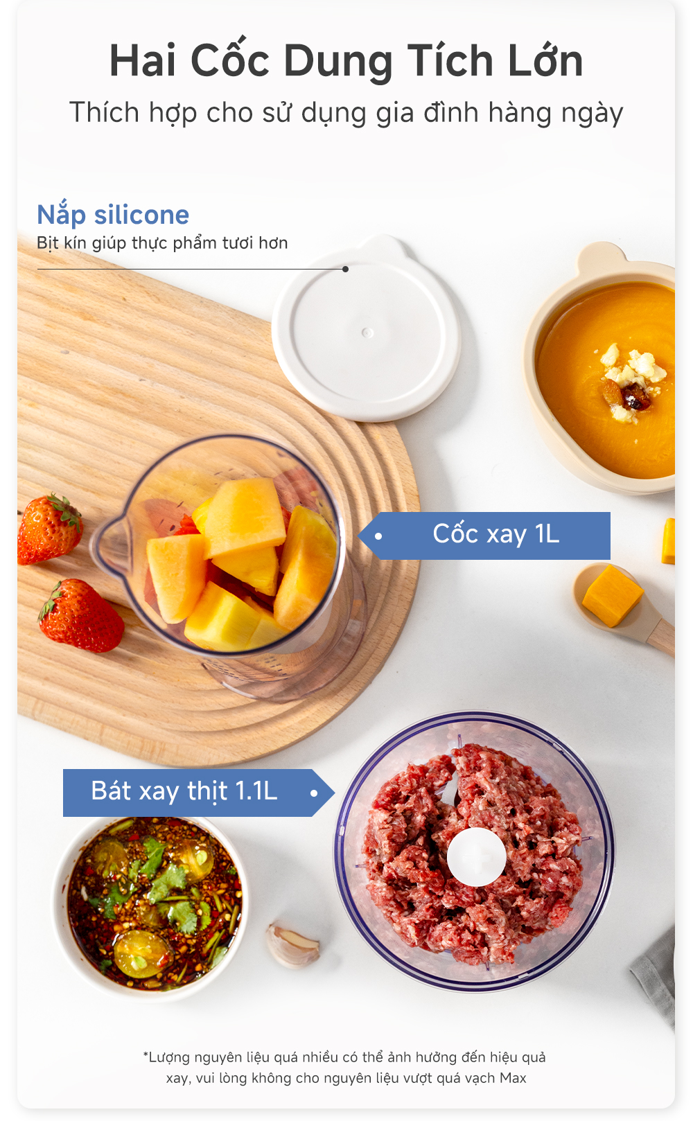 Simplus Máy Xay Cầm Tay Xay Thịt Đánh Trứng Xay Thực Phẩm Cho Bé Ép ...