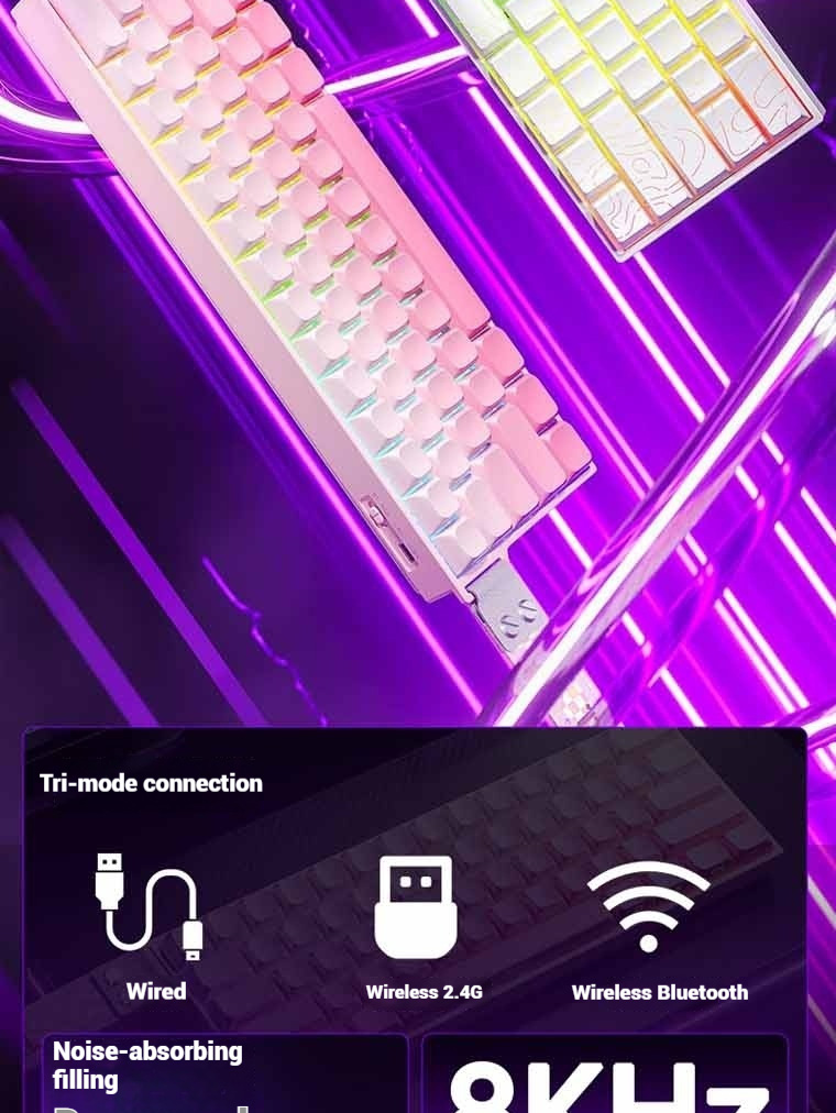 AULA MINI 60HE Ba chế độ Tùy chỉnh RT0.01 E-sports Bàn phím cơ trò chơi 8K | Shopee Việt Nam