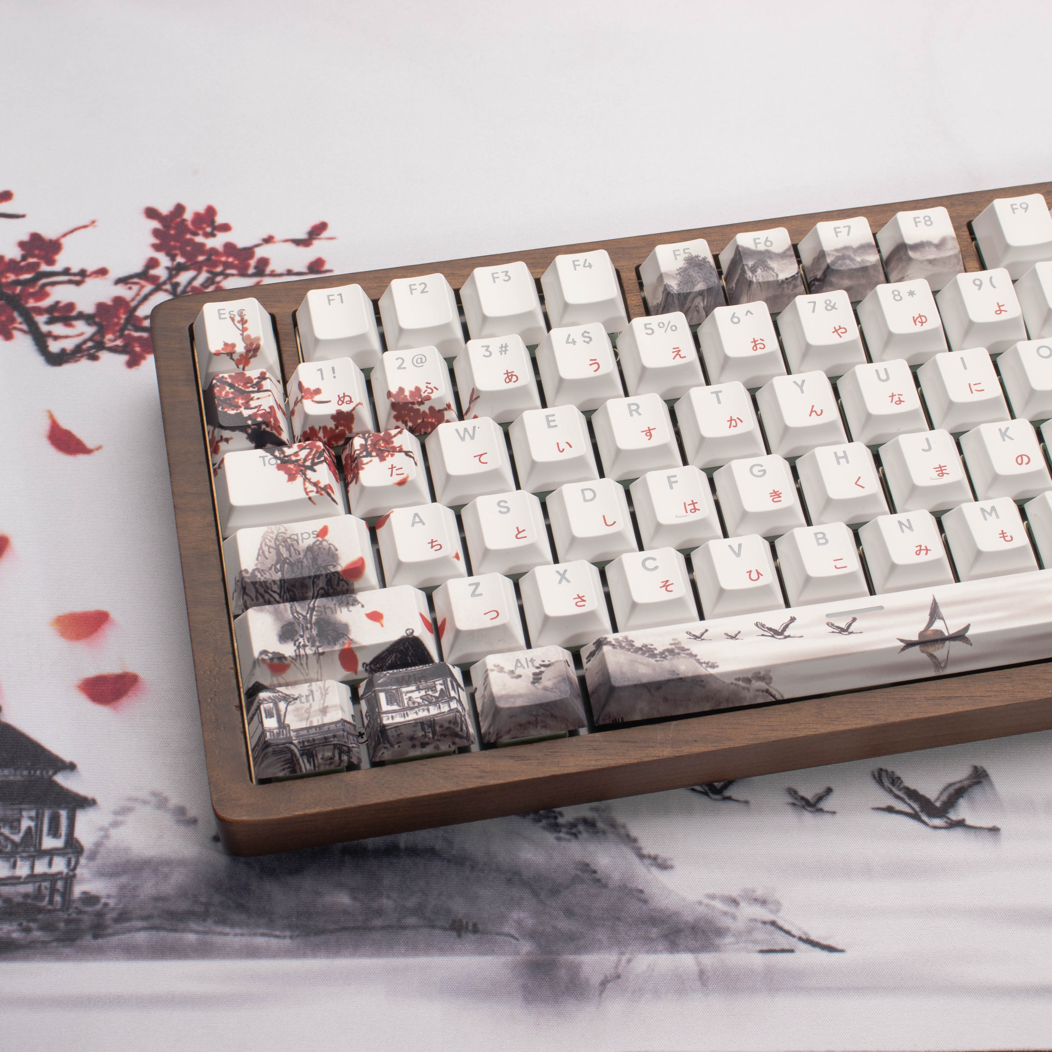 Womier Custom White Nhật Bản Keycaps 127 Phím Cherry Profile Top In ...