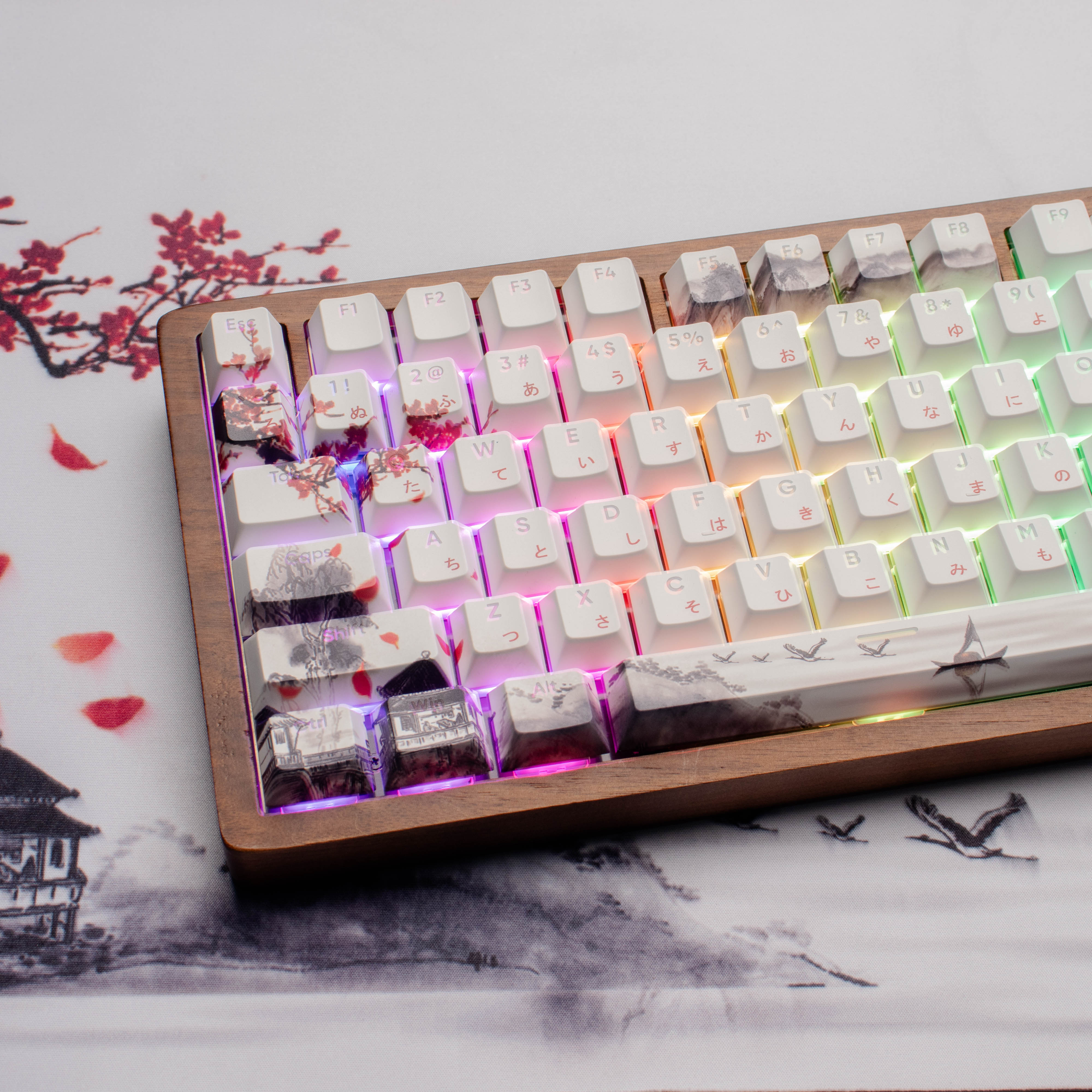 Womier Custom White Nhật Bản Keycaps 127 Phím Cherry Profile Top In ...