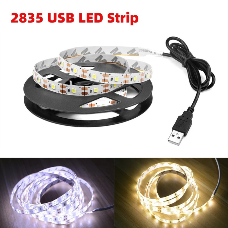Đèn Led USB 5V SMD 2835 1M 2M 3M 4M 5M Trắng / Ấm Tivi Nền Tủ Quảng Cáo ...
