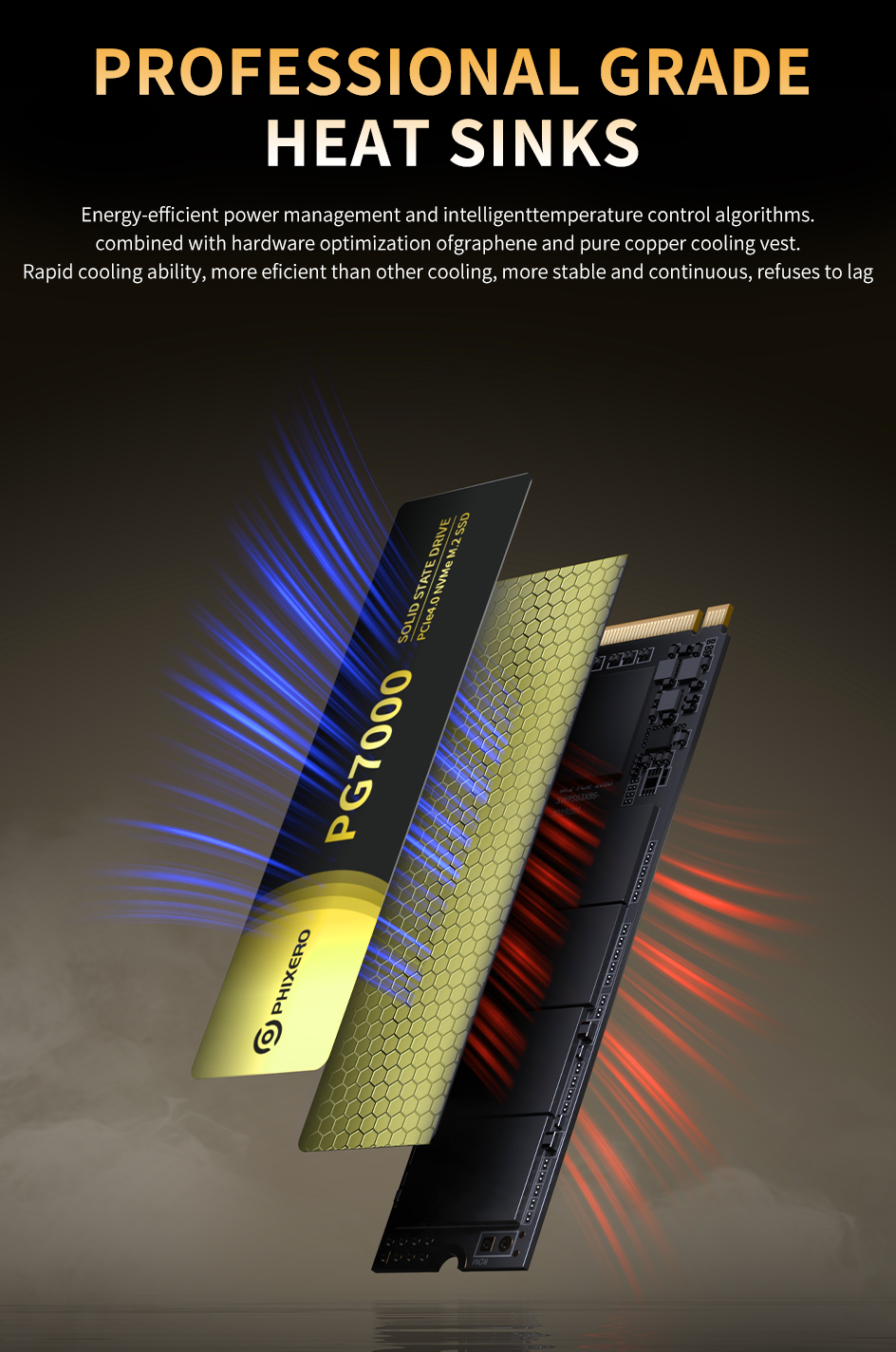 PHIXERO PG7000 M.2 NVMe SSD 1TB 2TB Ổ cứng thể rắn bên trong SSD cho ...