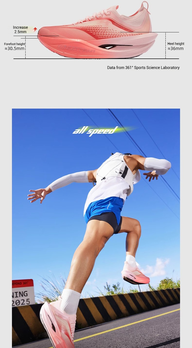 Giày chạy bộ nam Marathon 361 độ Furious Future 2.0 Hấp thụ sốc Nhẹ ...
