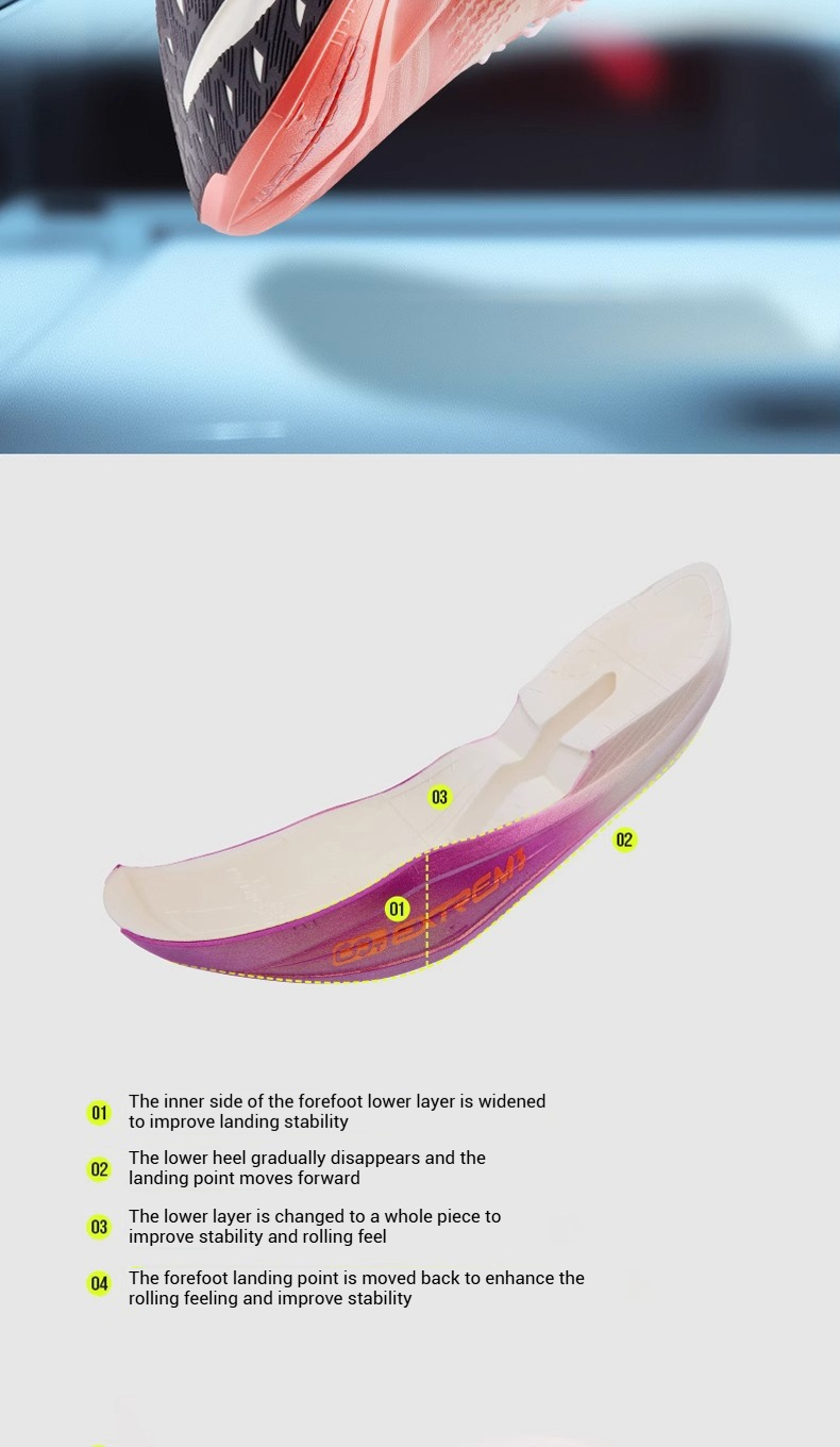 Giày chạy bộ nam Marathon 361 độ Furious Future 2.0 Hấp thụ sốc Nhẹ ...