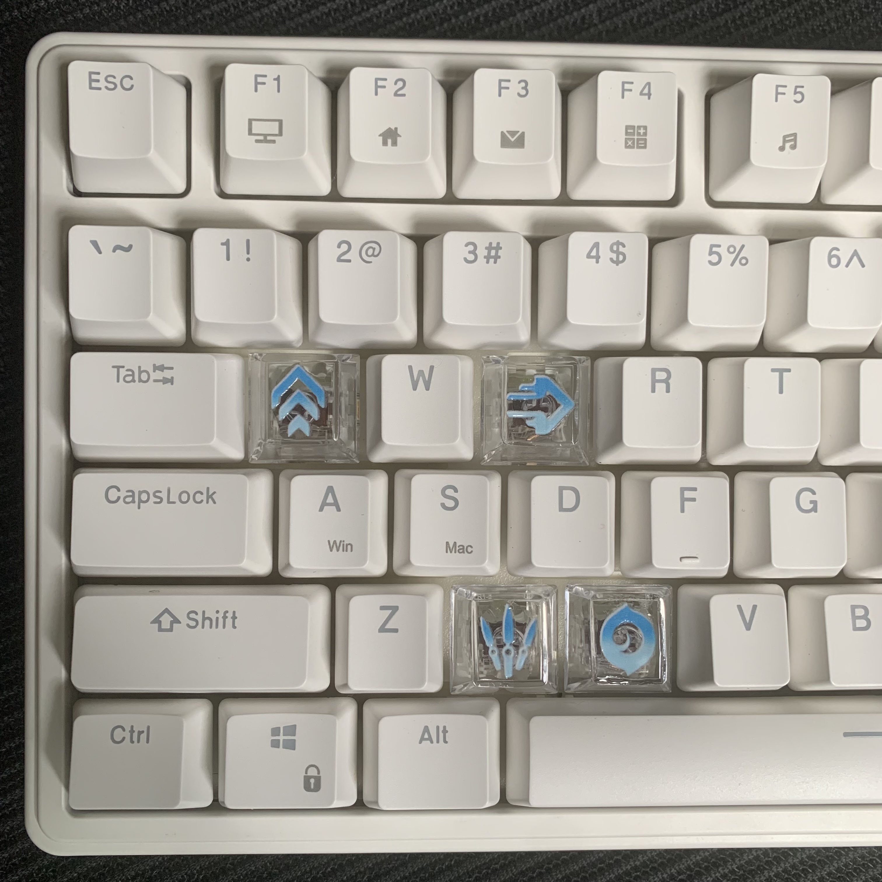 Keycaps trong suốt GIÁ TRỊ đầy màu sắc 4 phím Kỹ năng đại lý R3 + R1 ...