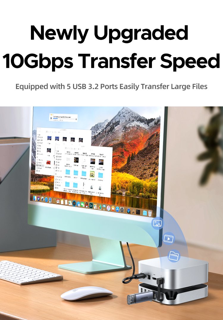 UGREEN USB HUB Docking Station cho Mac Mini M4 M4 Pro M.2 NVMe SSD 8TB ...