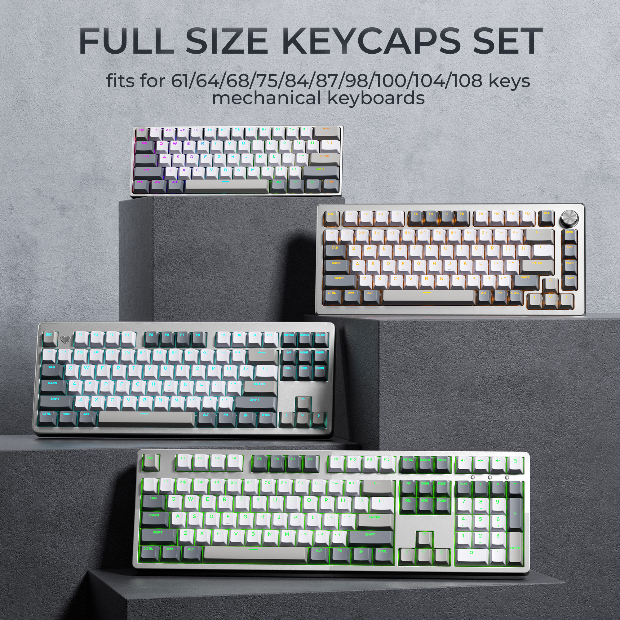 Dòng sản phẩm phối màu XVX Shine-Through Double-Shot Cherry Profile PBT ...