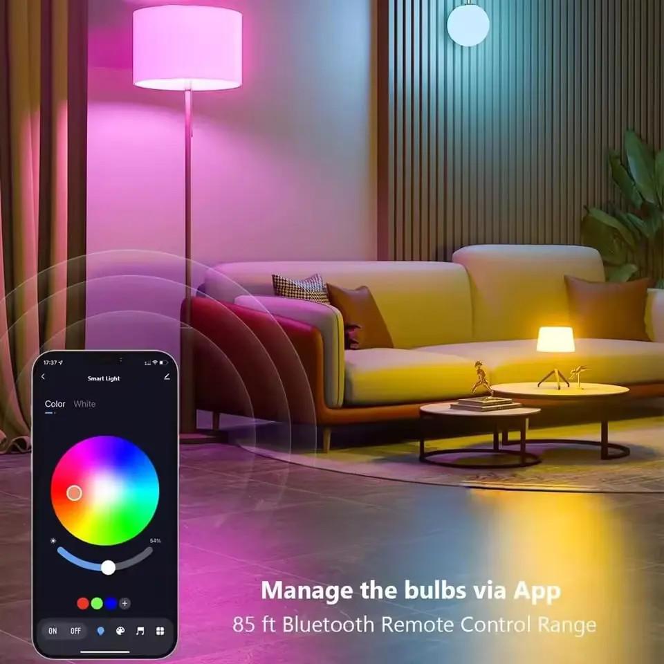 E27 LED Bóng Đèn Thông Minh RGB Tuya Đèn Bluetooth APP Điều Khiển Có ...