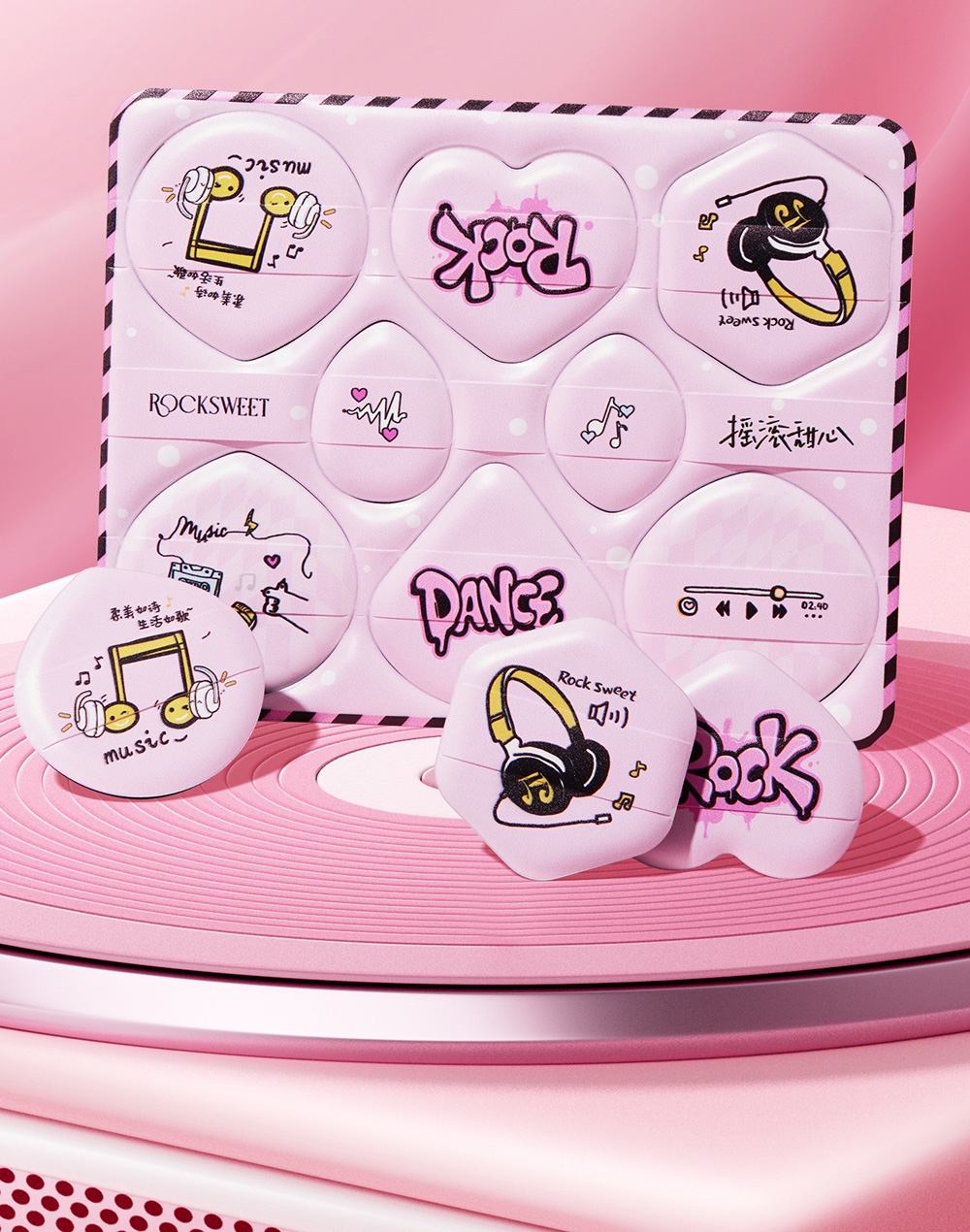 [8 Cái] Bông trang điểm hình tam giác Rock Sweet – Đế mịn, không gây ...