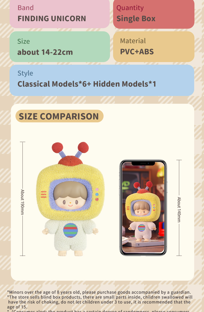 FINDING UNICORN zZoton Happy Childhood Series PVC Plush Blind Box ...