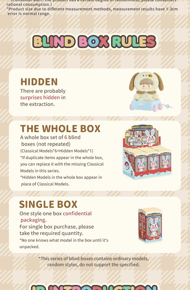 FINDING UNICORN zZoton Happy Childhood Series PVC Plush Blind Box ...