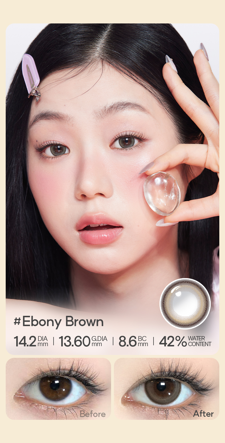 Kính áp tròng Kilala lens 1 ngày màu xám DIA 14.0mm 14.2mm 14.5mm và ...