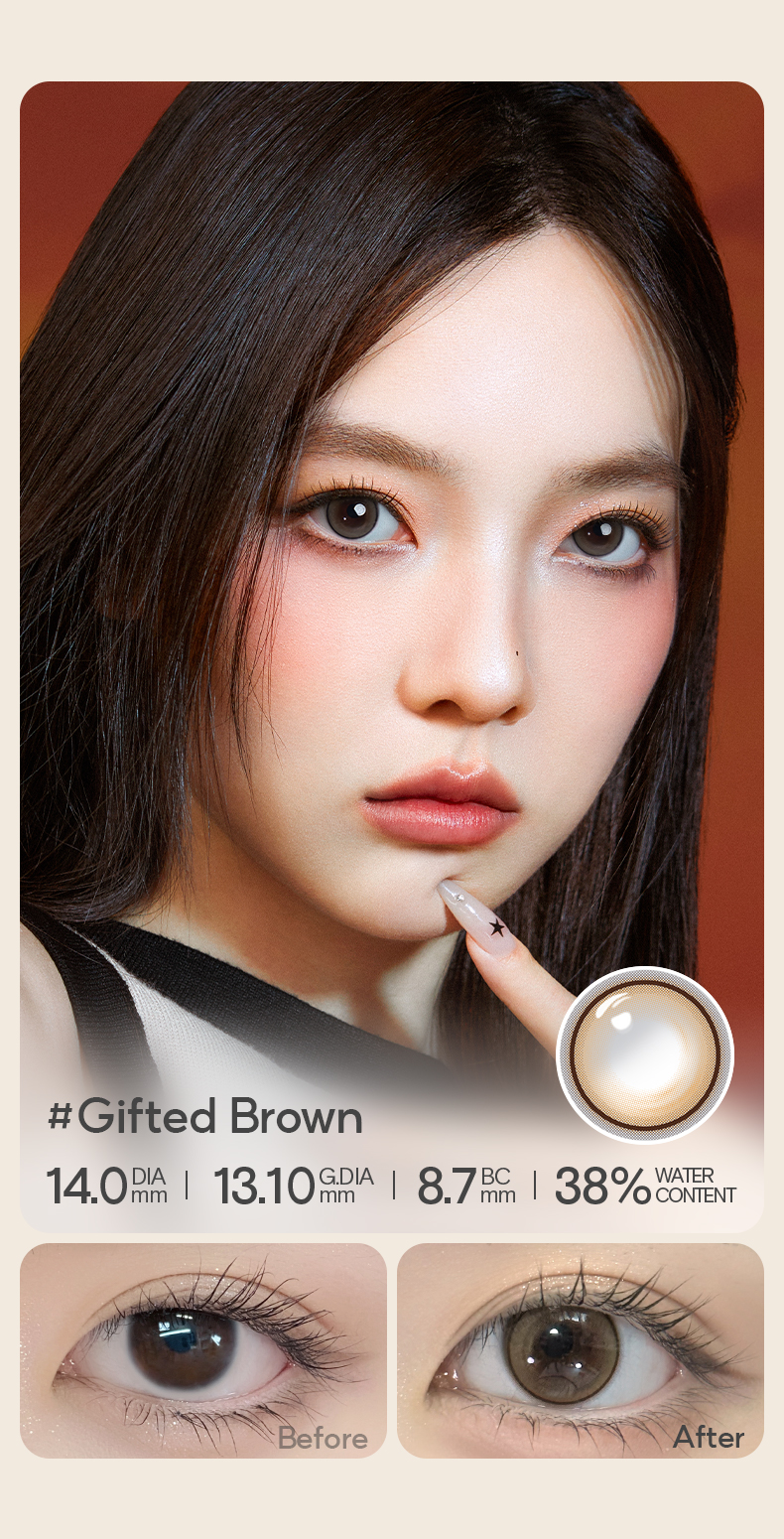 Kính áp tròng Kilala lens 1 ngày màu xám DIA 14.0mm 14.2mm 14.5mm và ...