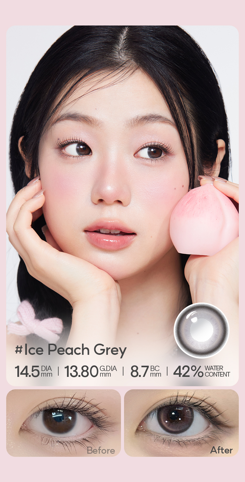 10 chiếc Kính áp tròng Kilala lens 1 ngày màu xám Ice Peach Grey / Ice ...