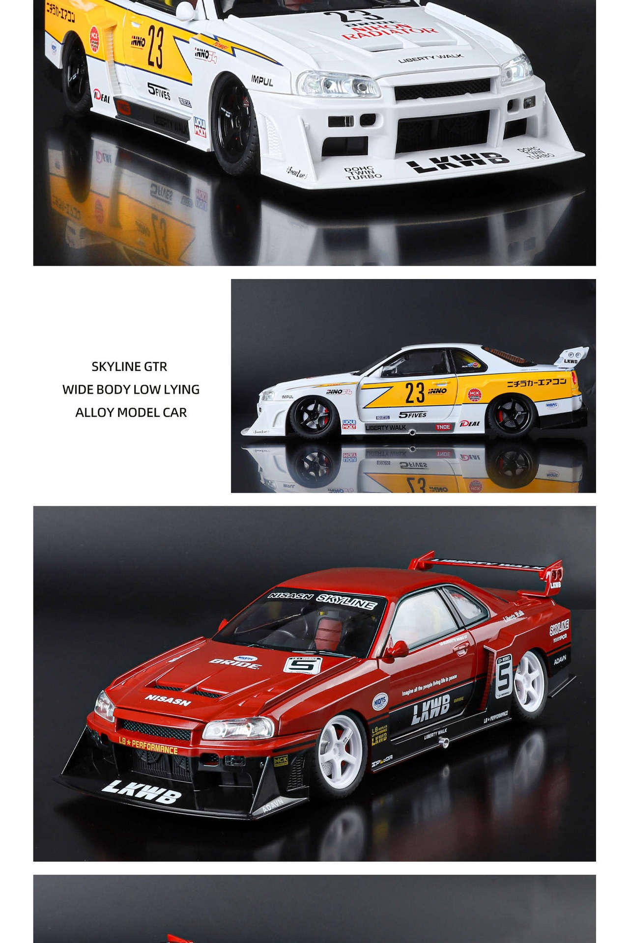 Tỉ Lệ 1: 18 Nissan GTR S15 LKWB Hợp Kim Xe Mô Hình Diecast Xe Âm Thanh ...