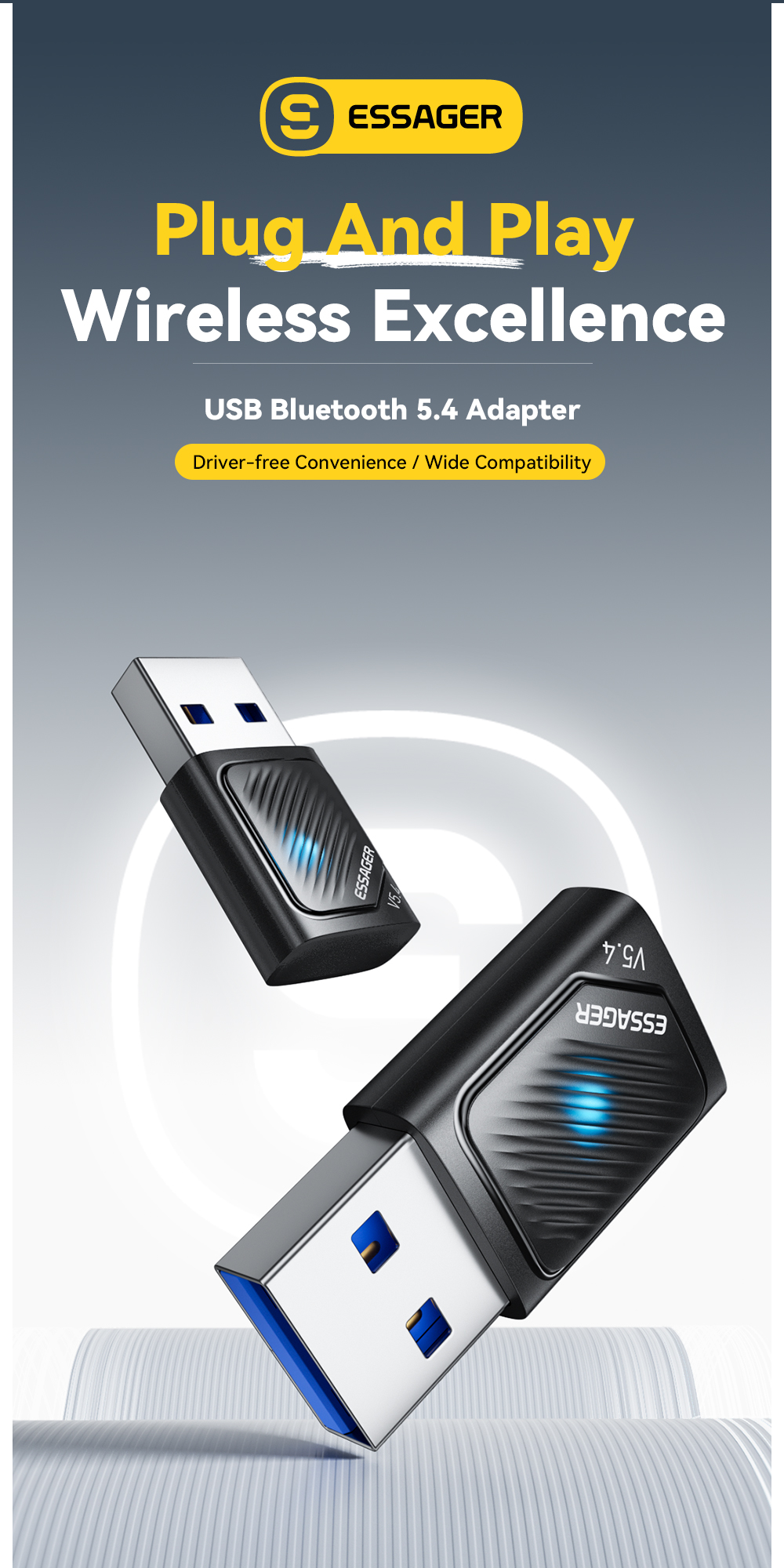 Bộ chuyển đổi ESSAGER Bluetooth 5.4 / 5.3 áp dụng cho Windows 8.1 / 10 ...