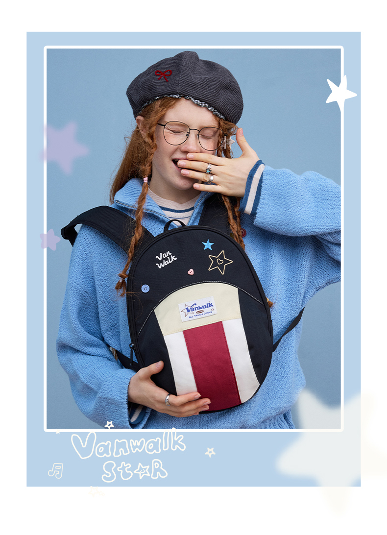 Vanwalk Balo học Dù chạm nước Khoảng không lớn sinh cặp sách nữ balo đi ...