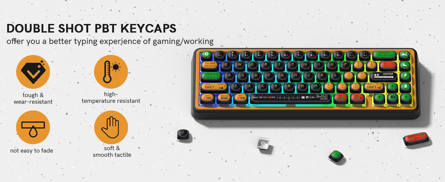 Womier Pudding Kawaii MOG Profile Dye Thăng hoa PBT Custom Keycaps Set ...