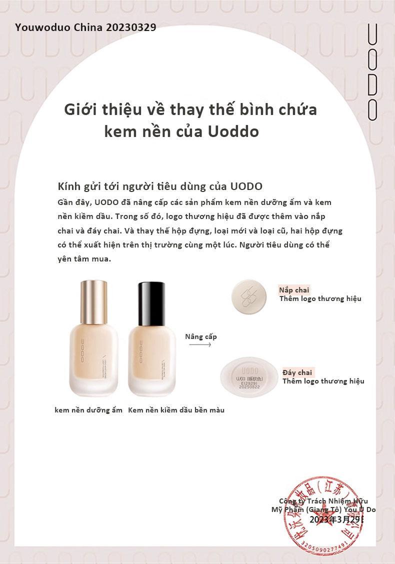 [QUÀ TẶNG MIỄN PHÍ] UODO Foundation kem nền Kiểm soát dầu lâu trôi ...
